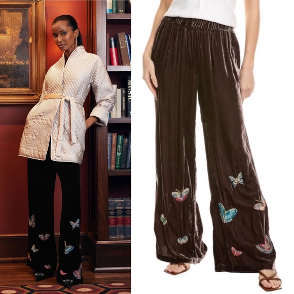 Johnny Was | Pants & Jumpsuits | Nwt Johnny Was Embroidered Velvet ...
